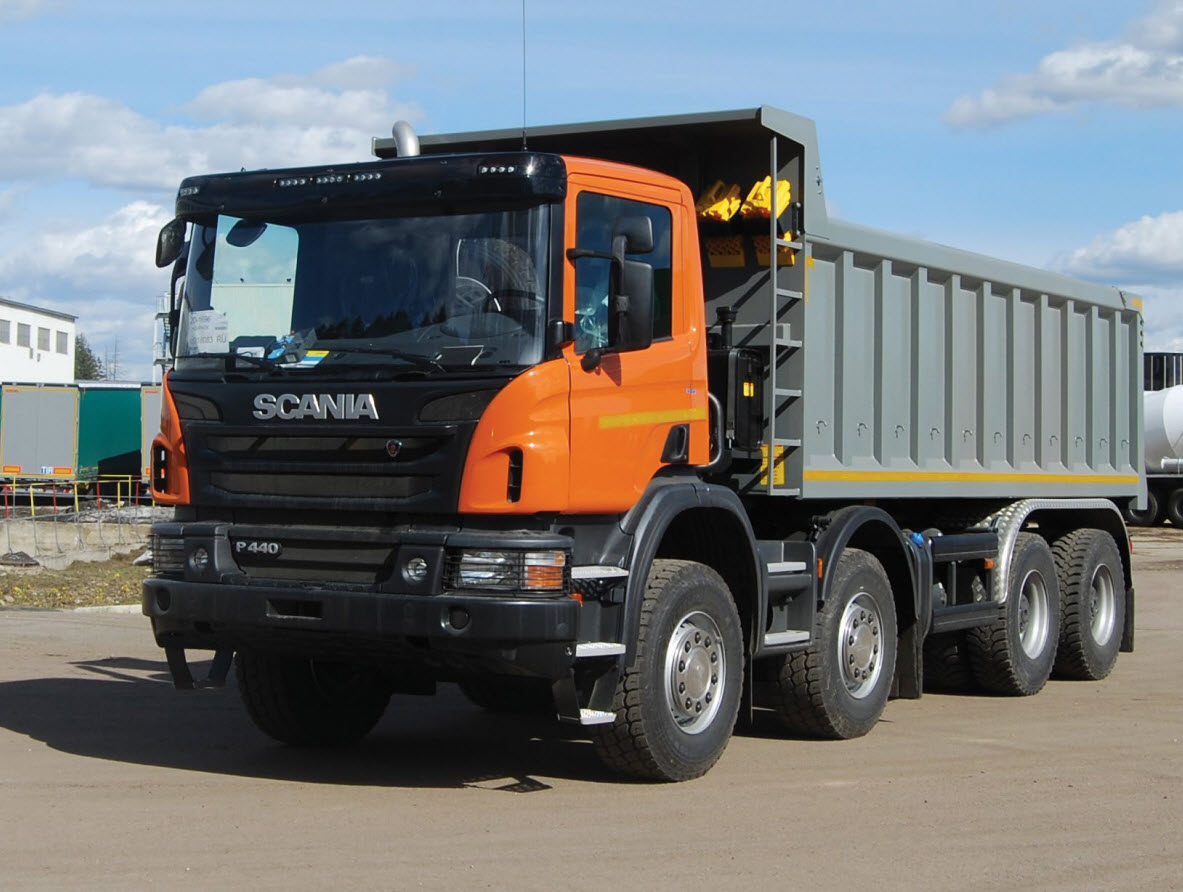 Огляд чотиривісного самоскида Scania P440